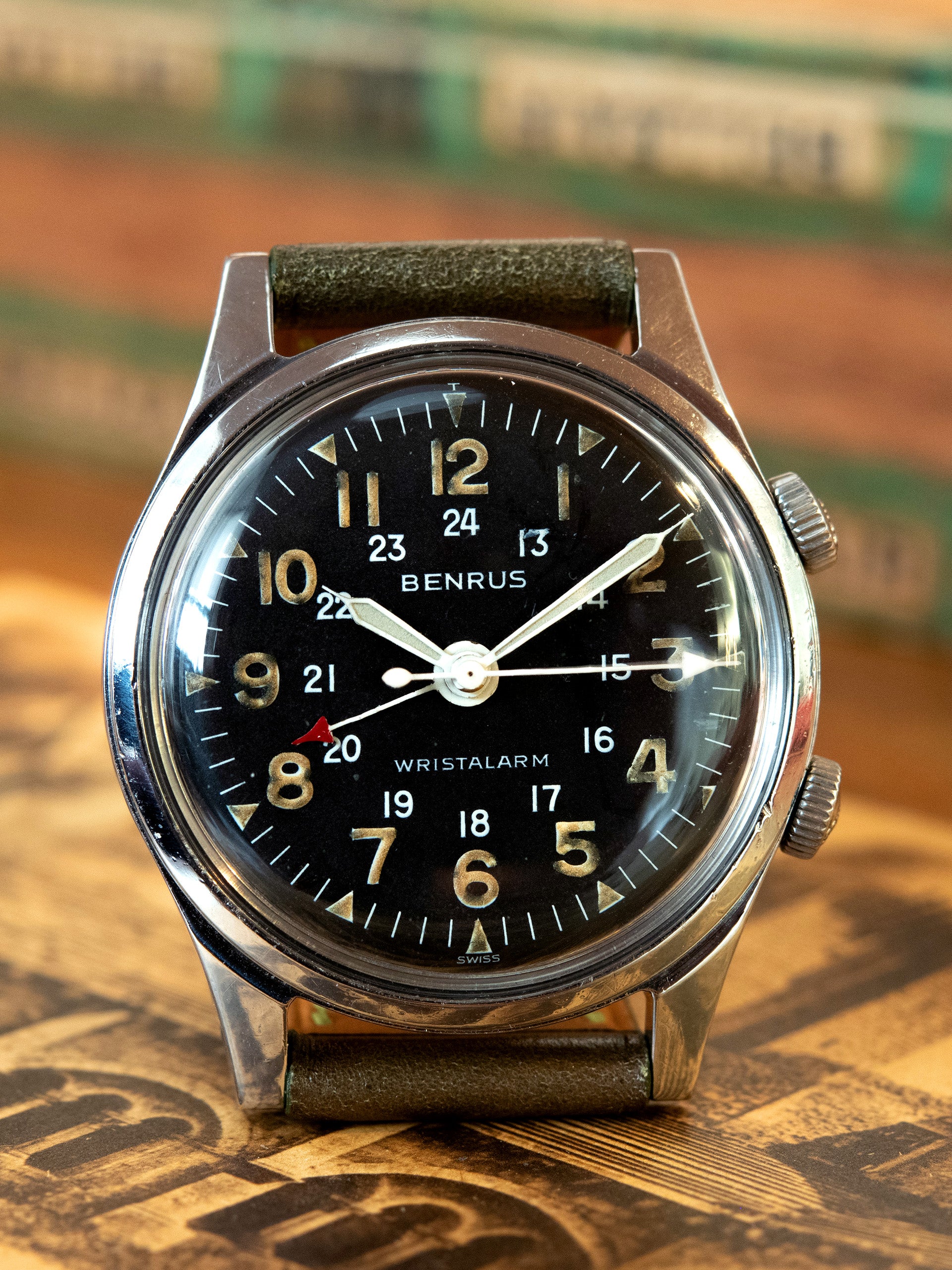 1960s Benrus Wristalarm (Ref. 3021) "Bullitt"