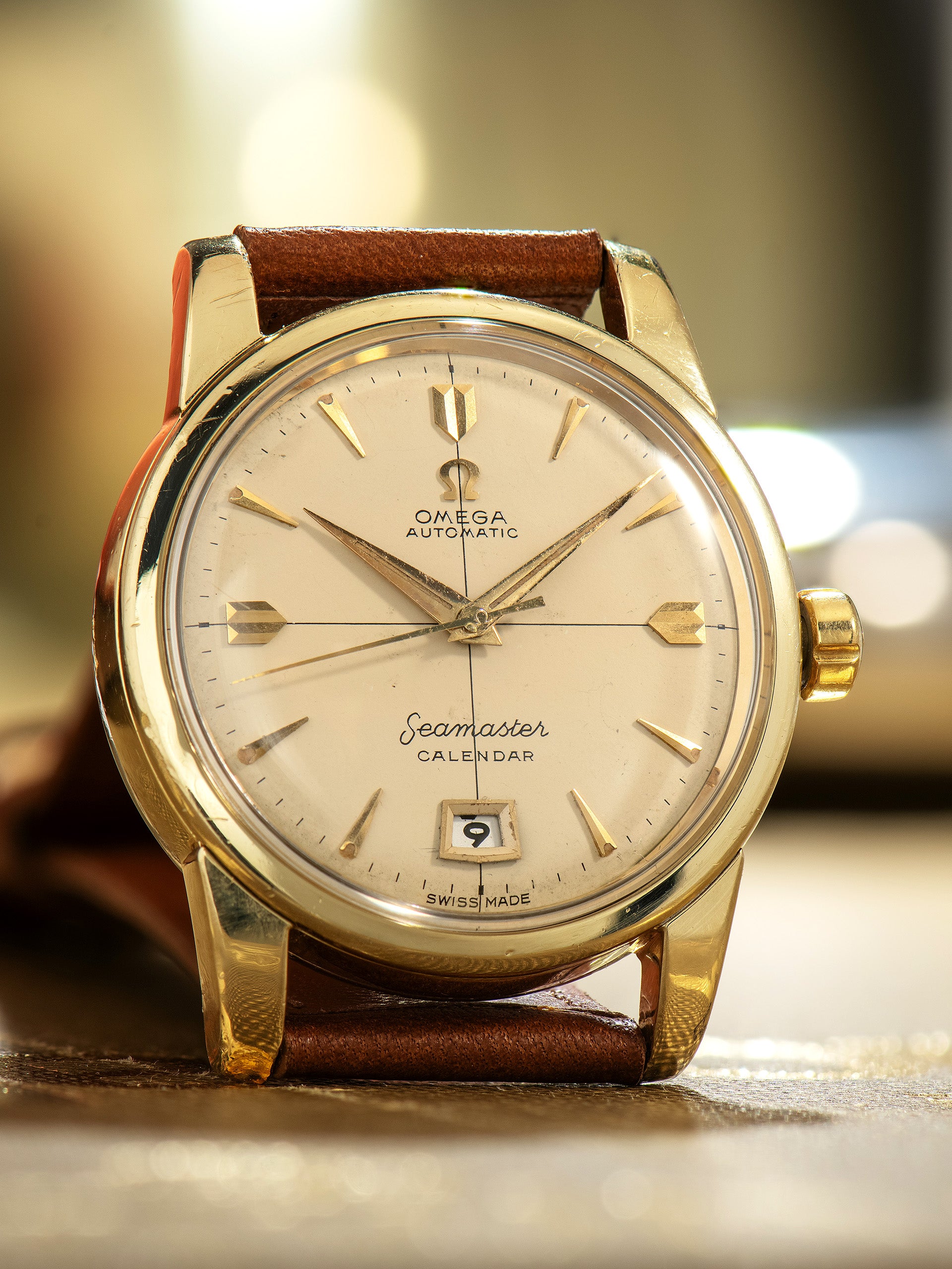 1954 Omega Seamaster Calendar Gold Cap (Ref. 2757-13SC) Cream Dial