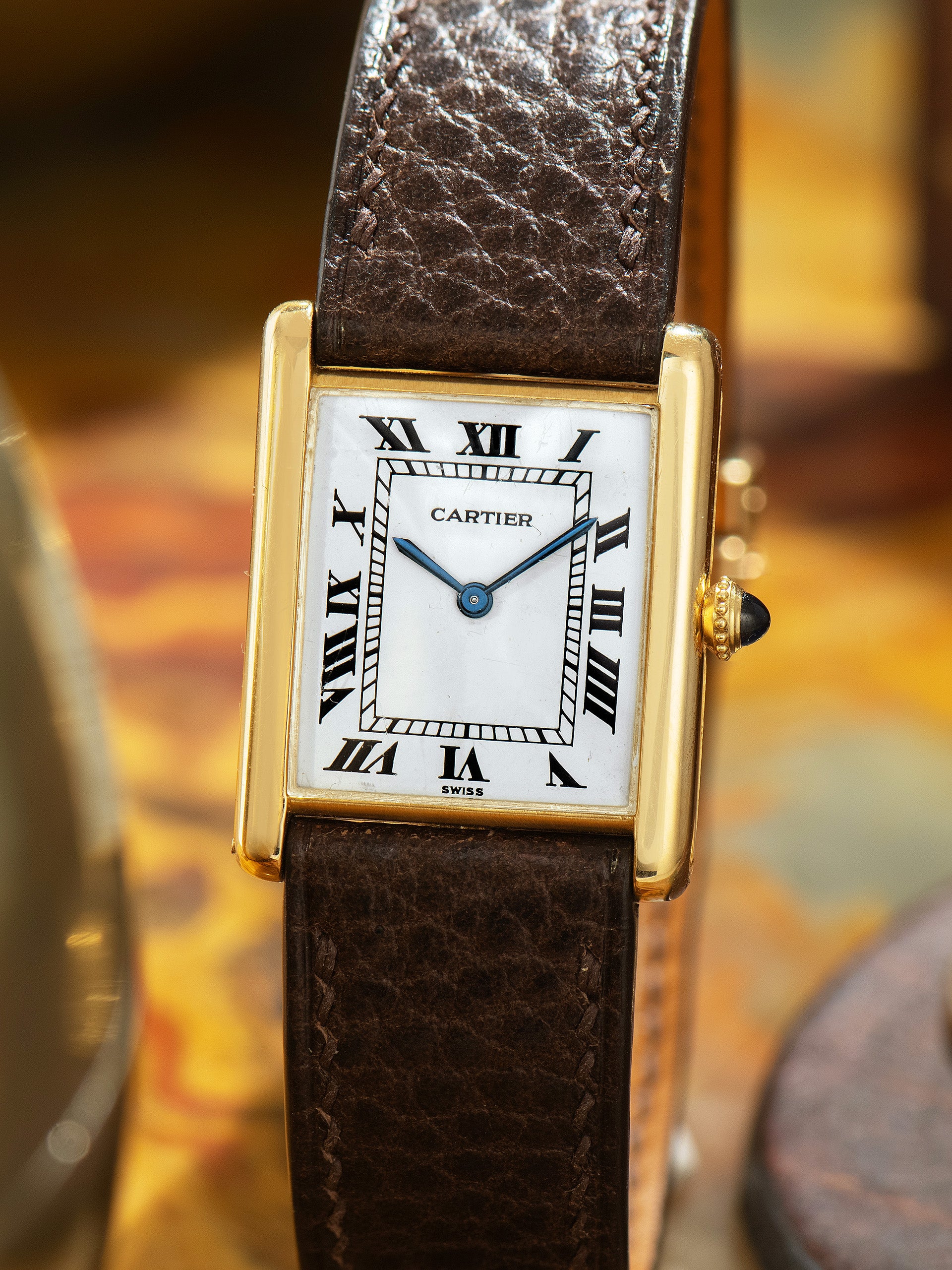 1980s Cartier Tank LC 18K YG (Ref. 96019) "Extra Plate"