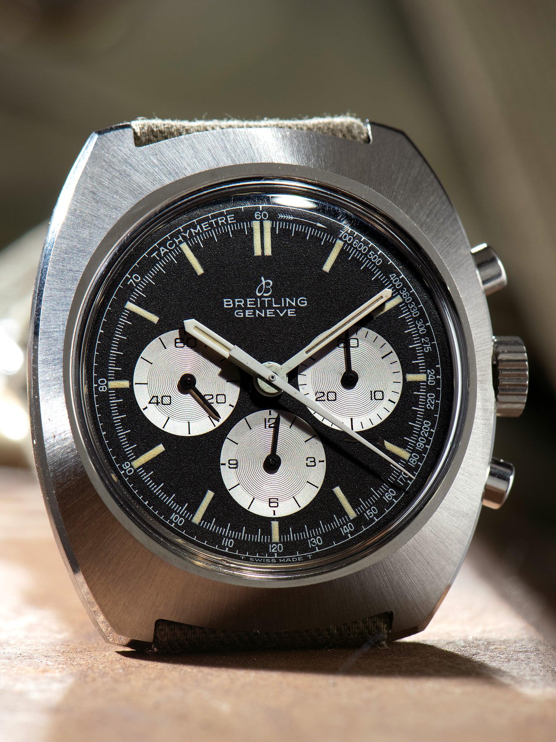 1970s Breitling Chronograph (Ref. 9757) Black Dial