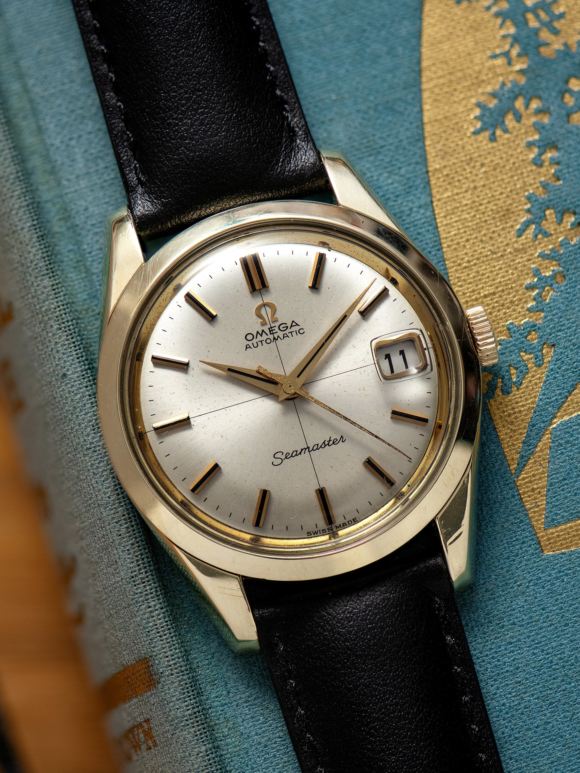 1965 Omega Seamaster Gold-Cap (Ref. 166.010) Silver "Crosshair" Dial