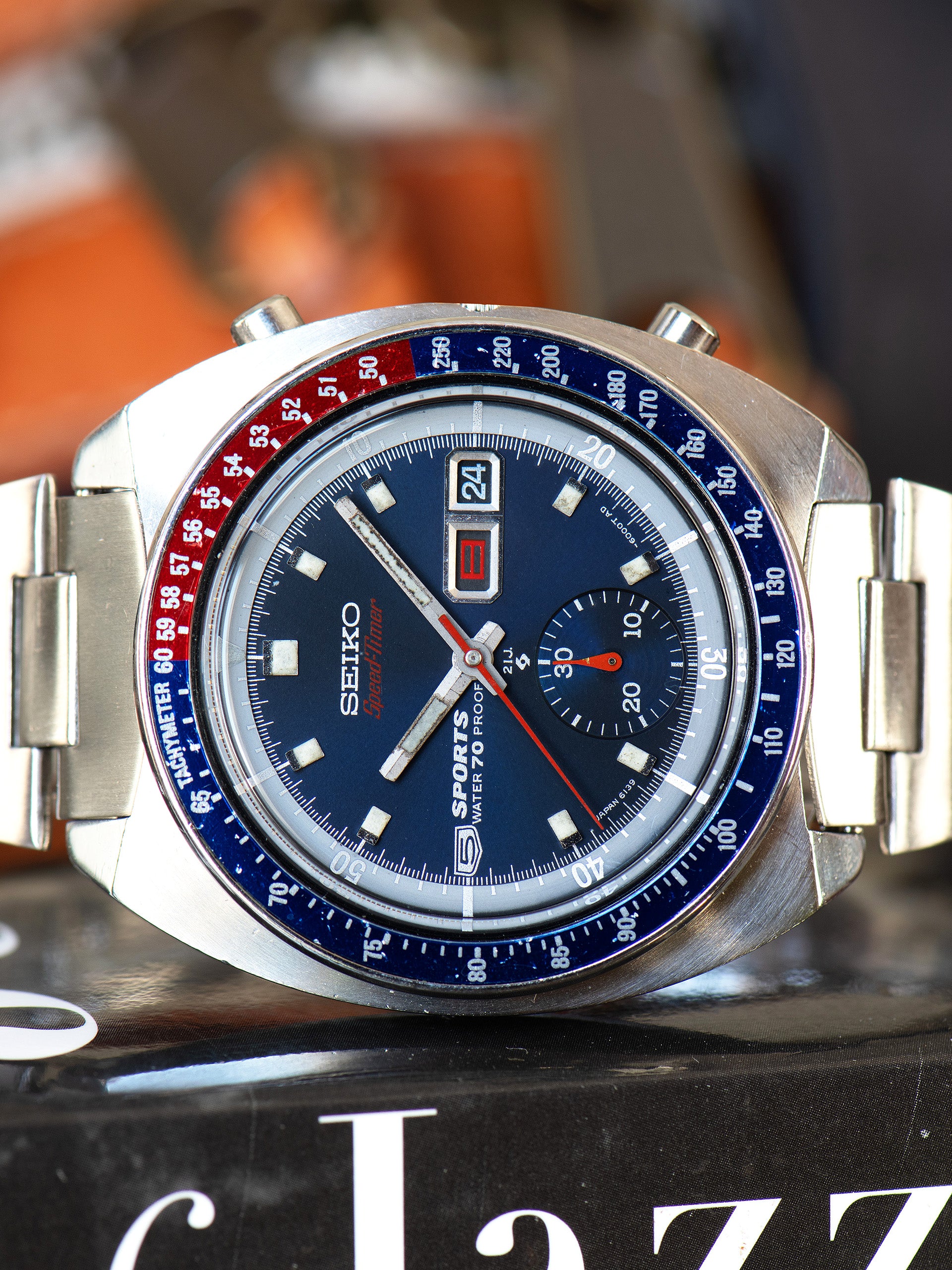 1969 Seiko 5-Sports Speedtimer Automatic Chronograph "Blue Pogue" (Ref