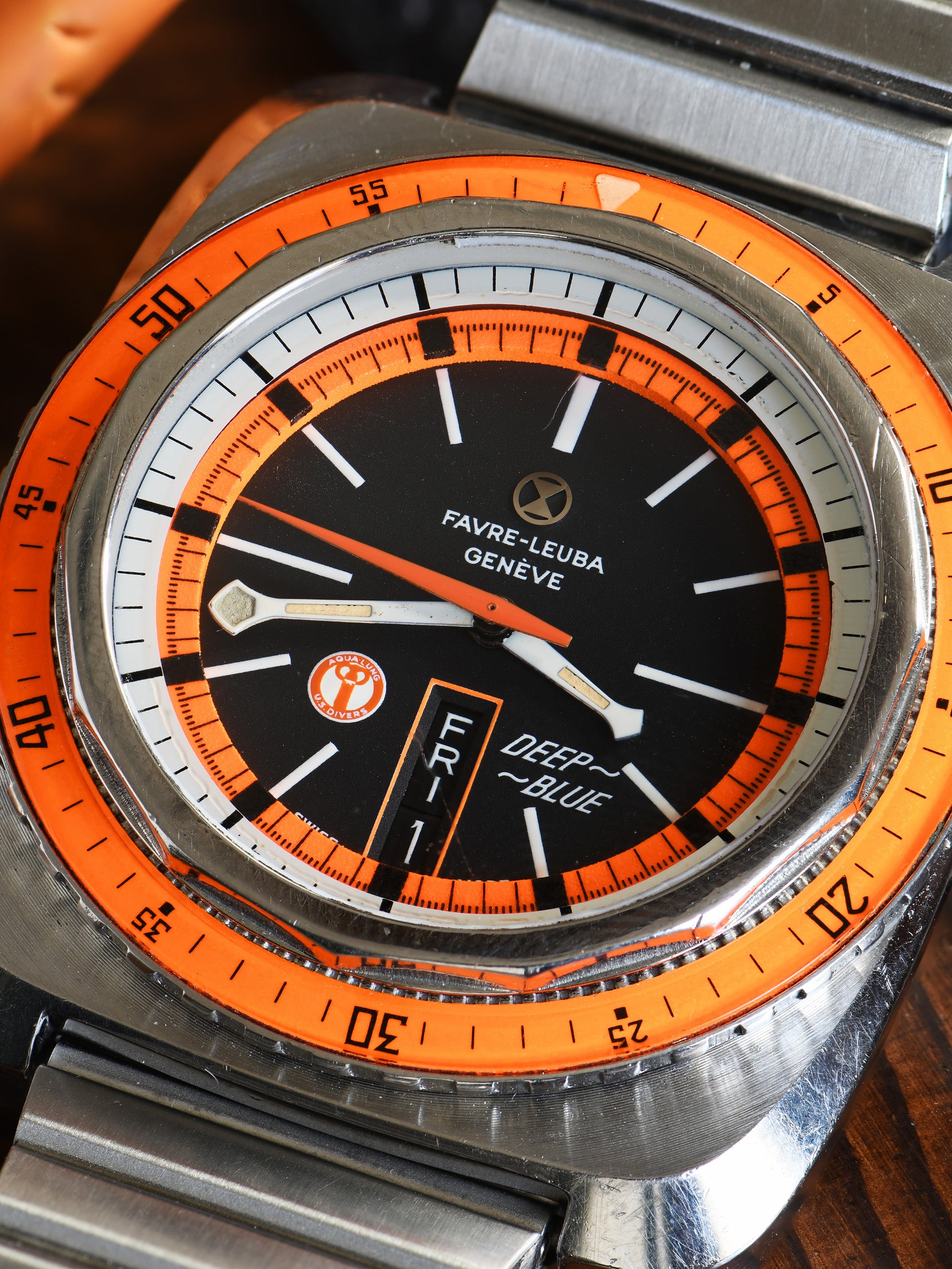 1960s Favre-Leuba Deep Blue (Ref. 59973) "U.S. Diver's"