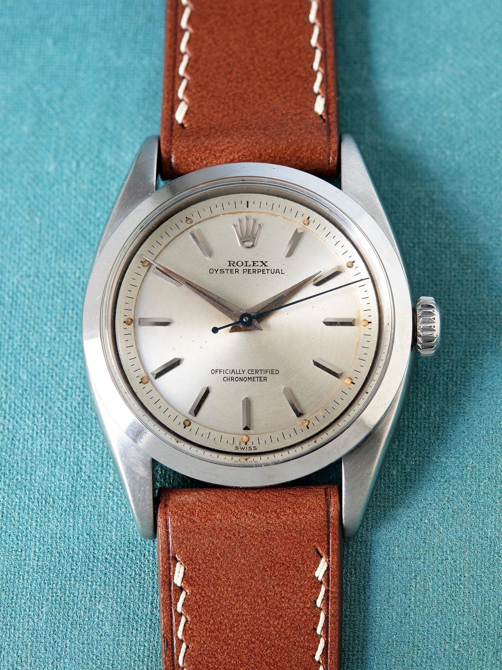 1955 Rolex Oyster-Perpetual (Ref. 6580) "Raised Minute-Track" Dial