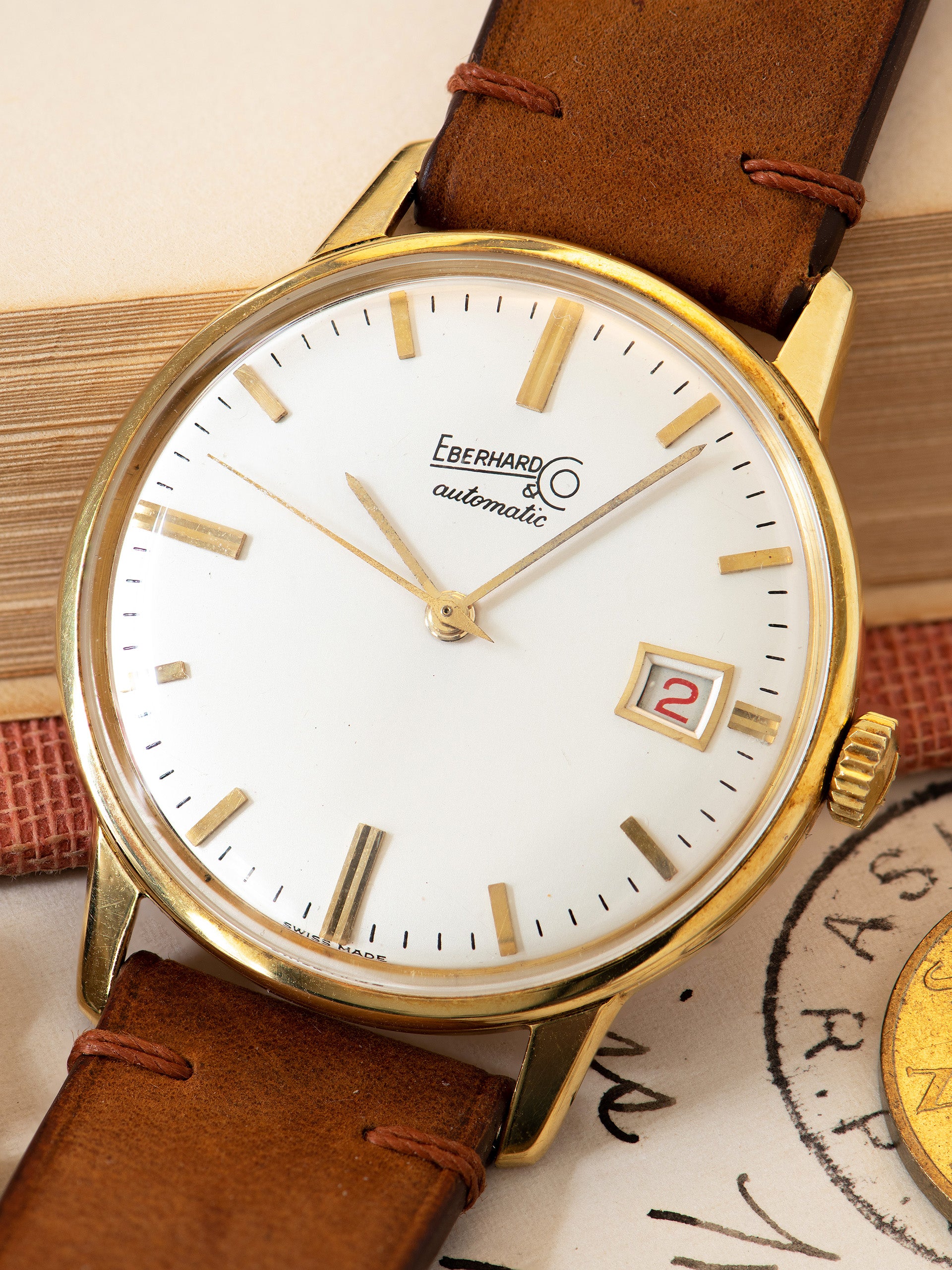 1950s Eberhard Automatic 18K YG (Ref. 26002 854) Cal. 266-123 "Roulett