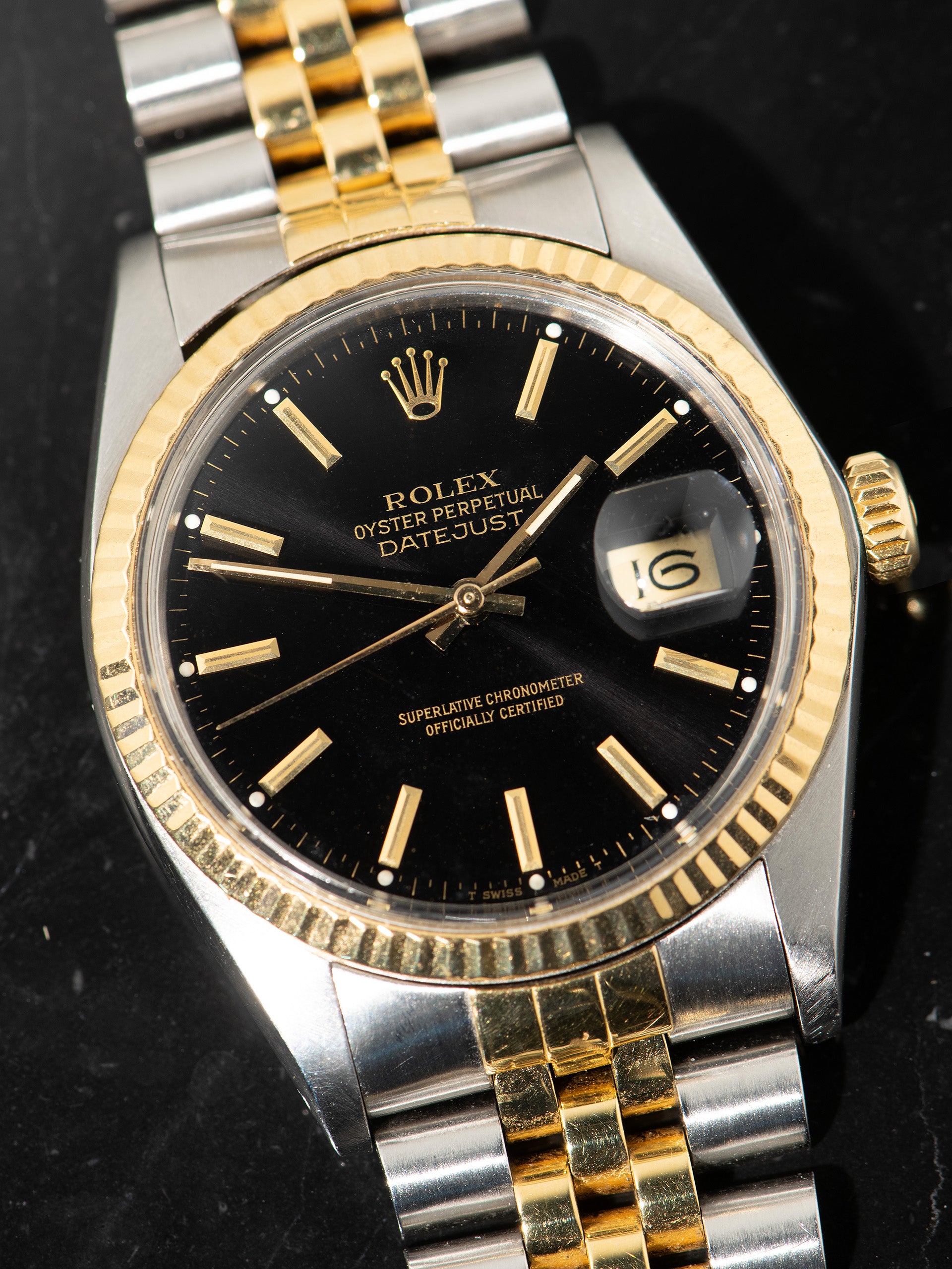1981 Rolex Two-Tone Datejust (Ref. 16013) Black Dial