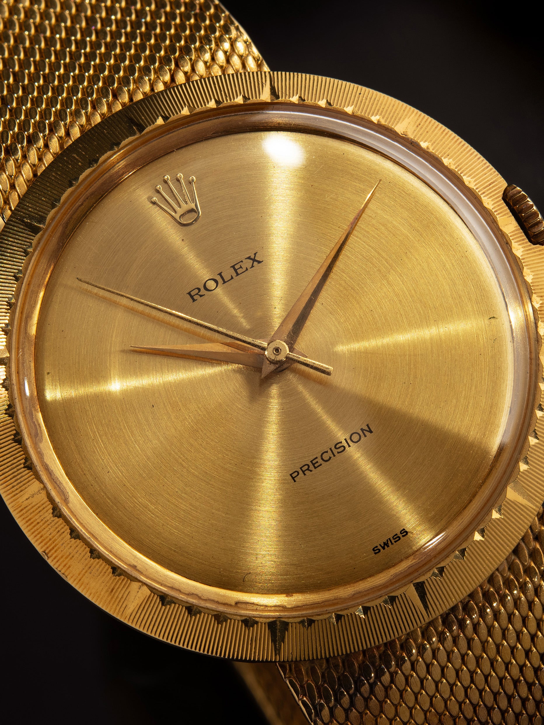 *Unpolished* 1967 Rolex Metropolitan 18K YG (Ref. 9919) W/ 18K YG Mesh