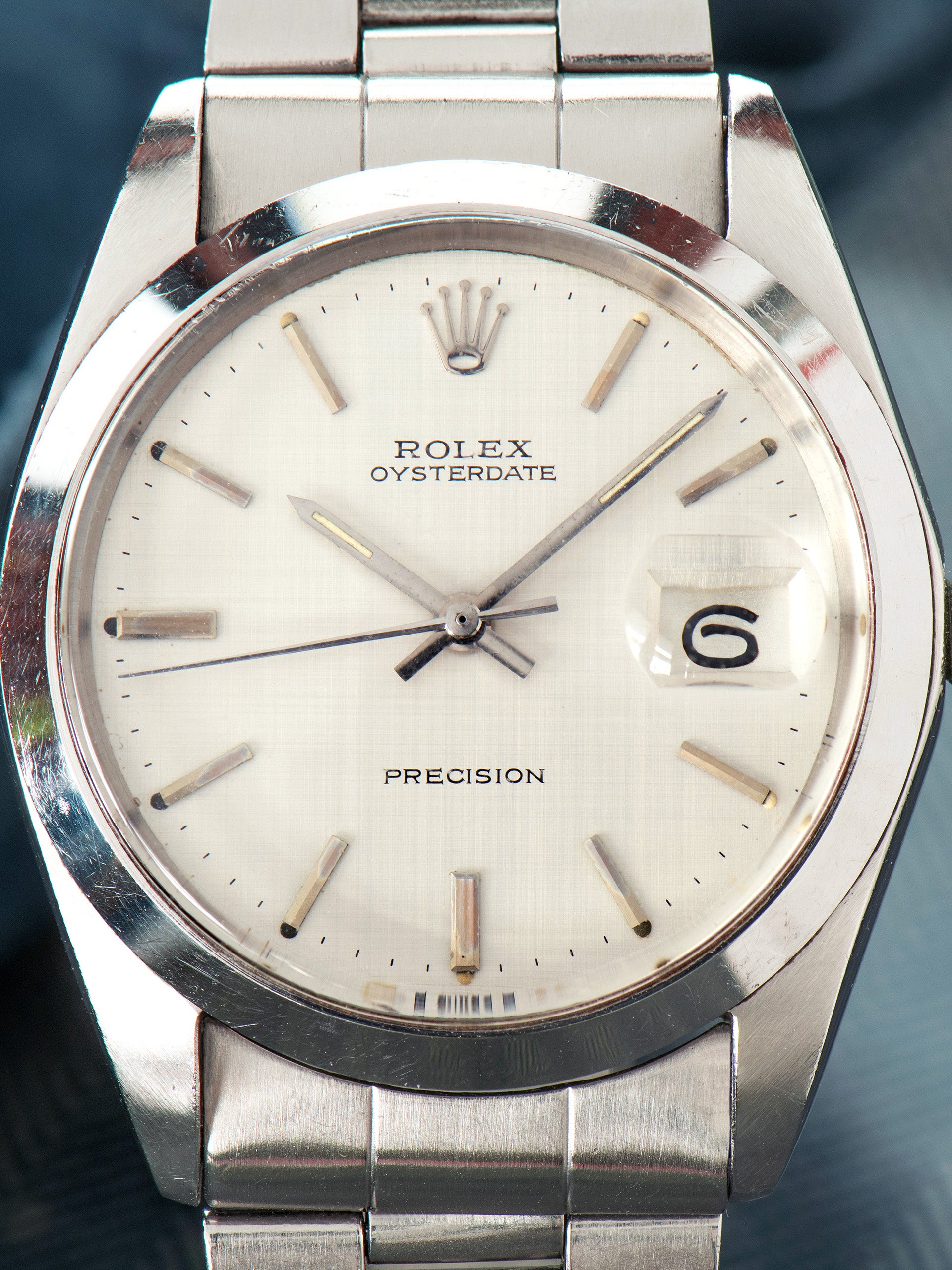 *Unpolished* 1973 Rolex Oysterdate Precision (Ref. 6694) Silver Linen