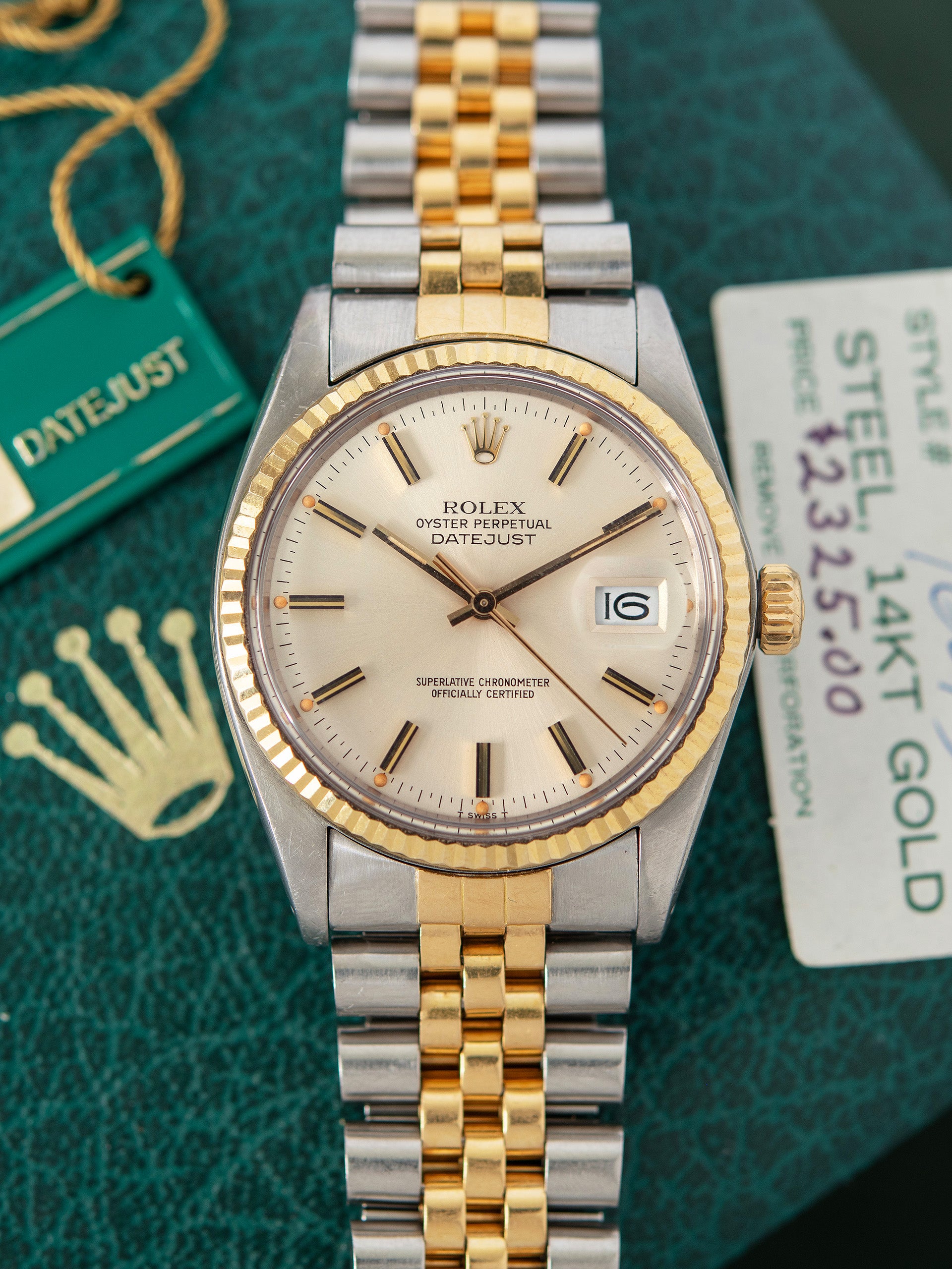 1981 Rolex Two-Tone Datejust (Ref. 16013) Silver Dial W/ Box, Original