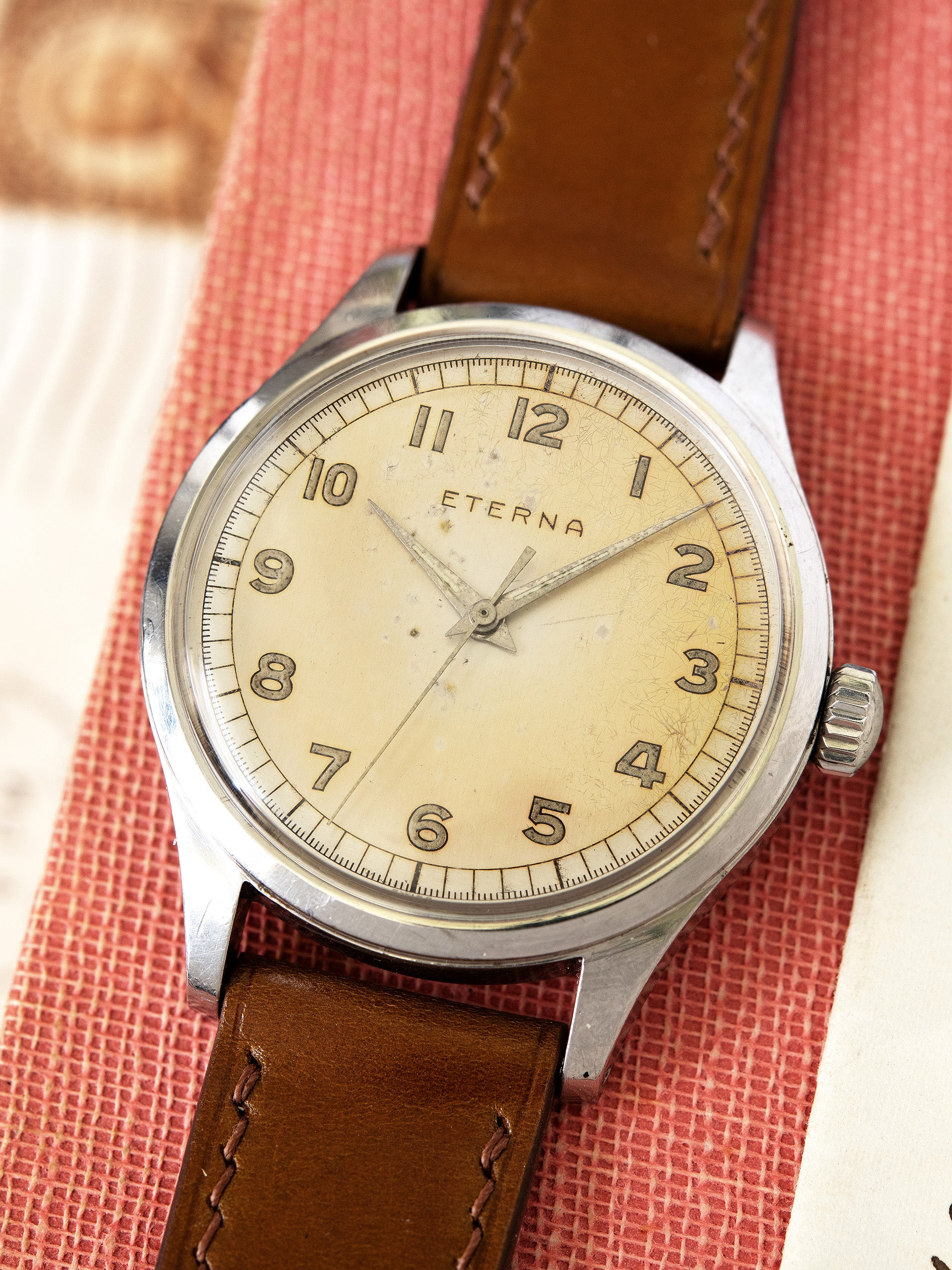 1940s Eterna Manual-Wind Field Watch "Oversized"