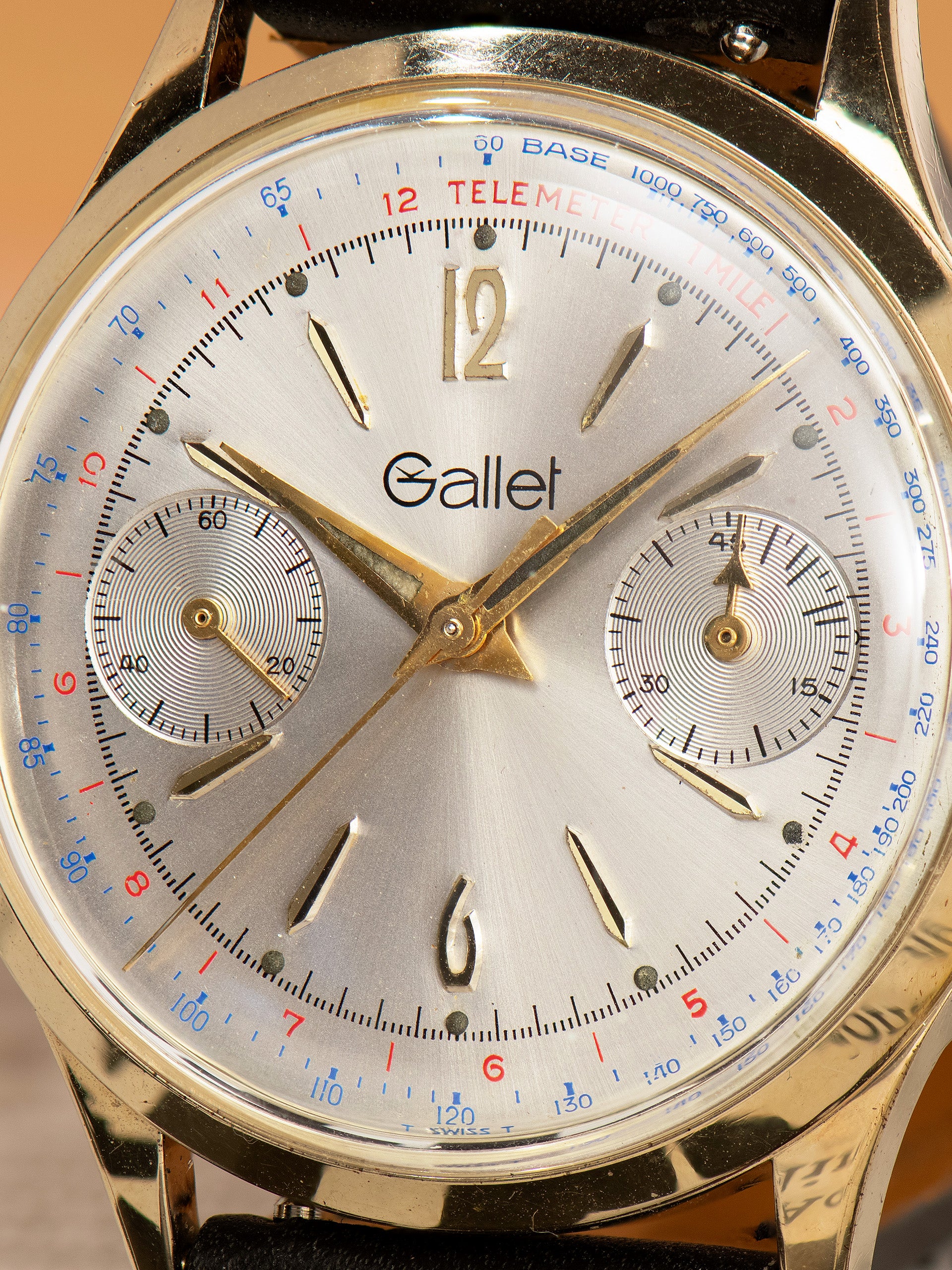 1960s Gallet MultiChron 45 Gold-Plated Chronograph "Valjoux Cal. 7730"