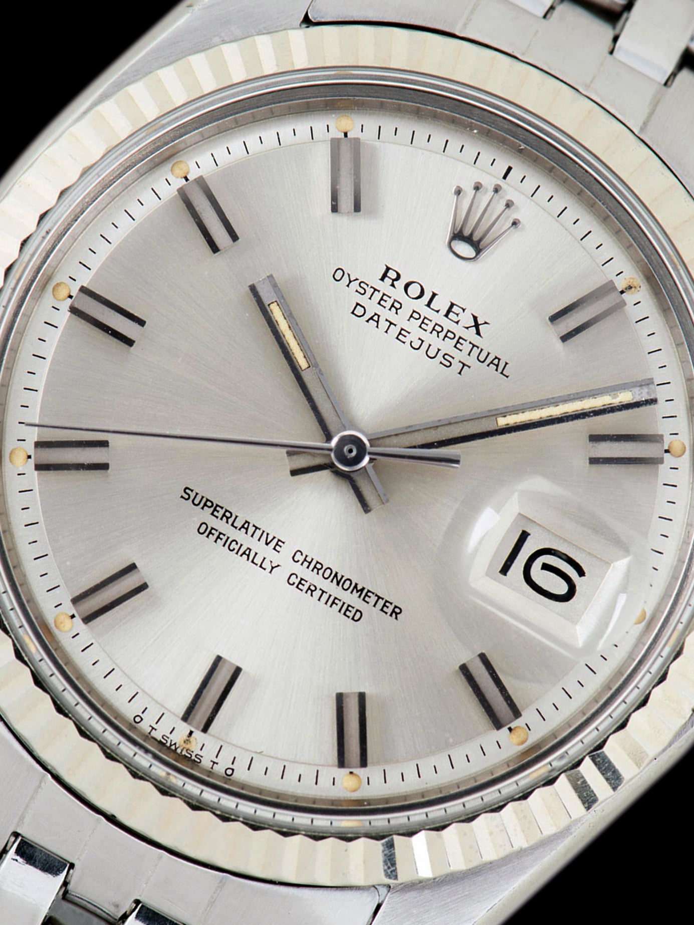 1973 Rolex Datejust (Ref. 1601) Silver "Wide Boy" Sigma Dial