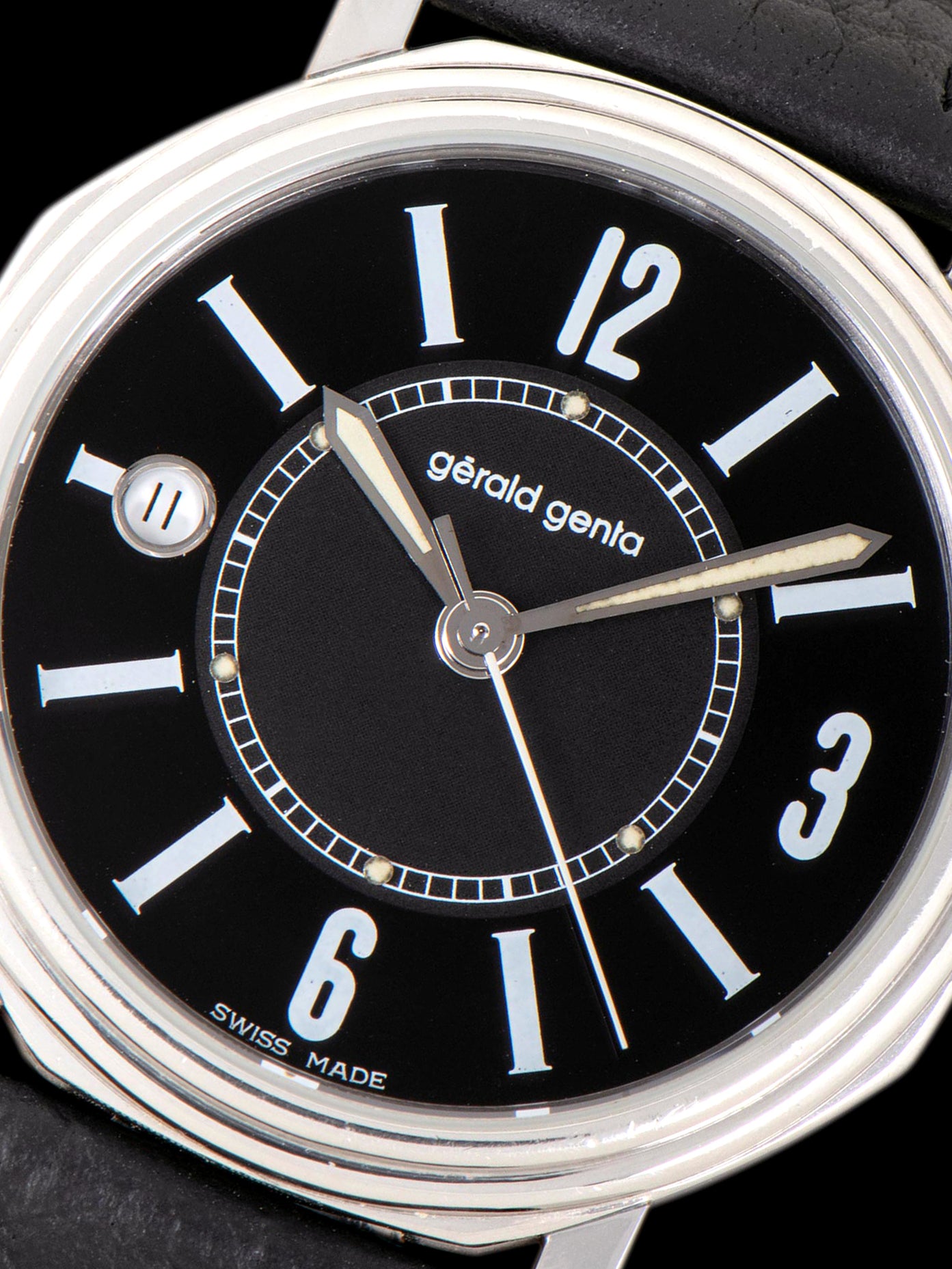 1990s Gerald Genta Octo (Ref. G35587) Black Dial