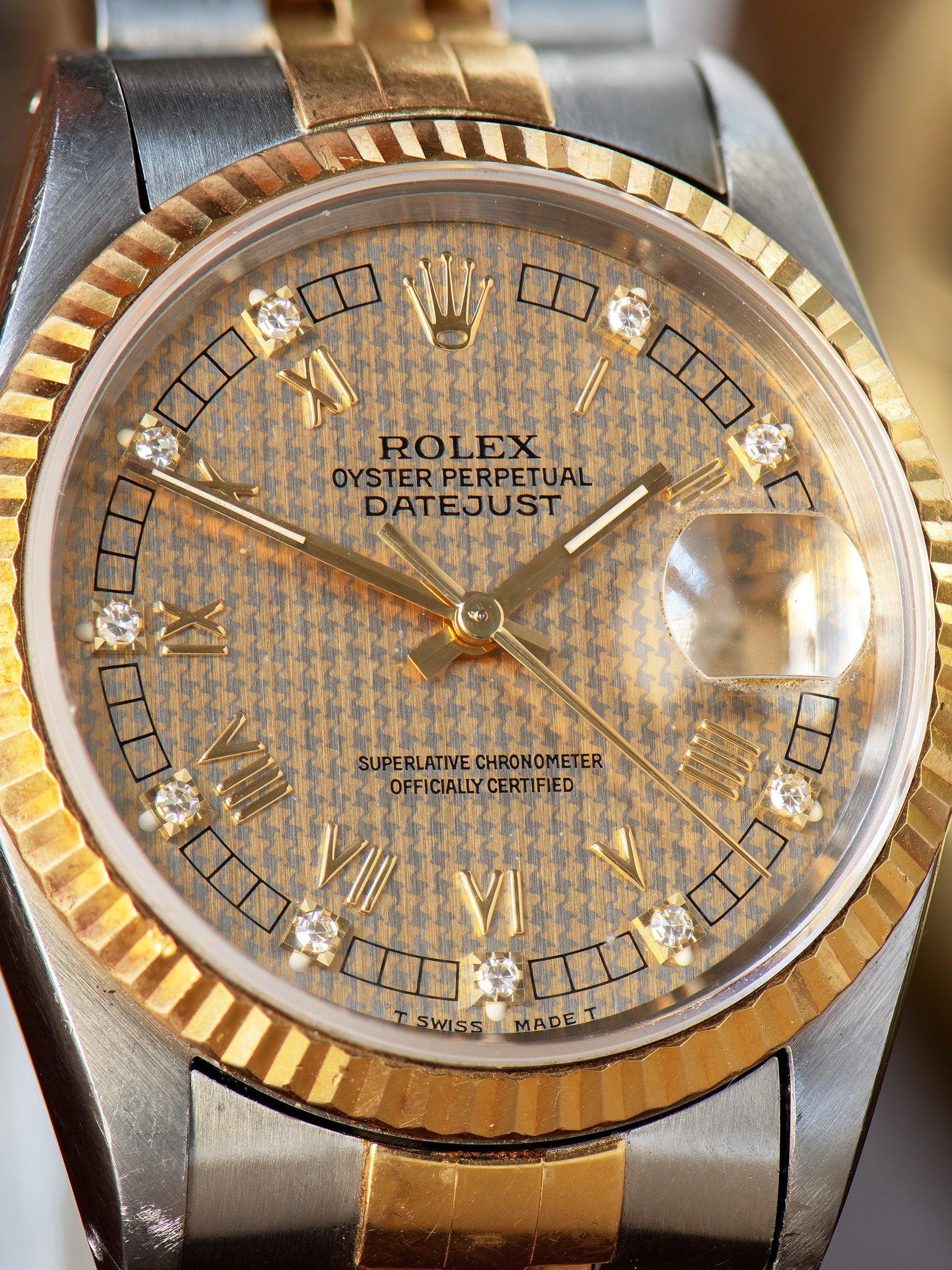 *Unpolished* 1993 Rolex Two-Tone Datejust (Ref. 16233) W/ Factory Diam