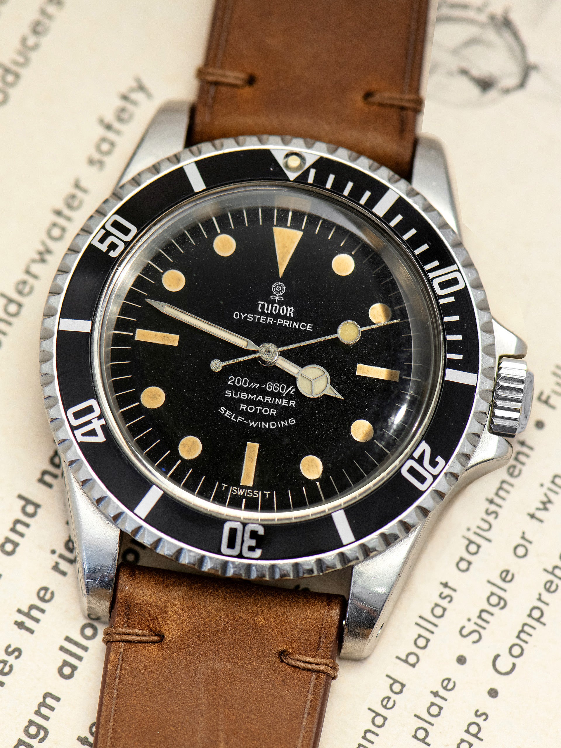 1968 Tudor Submariner (Ref. 7016/0) Gilt Dial W/ "Semi-PCG" Case