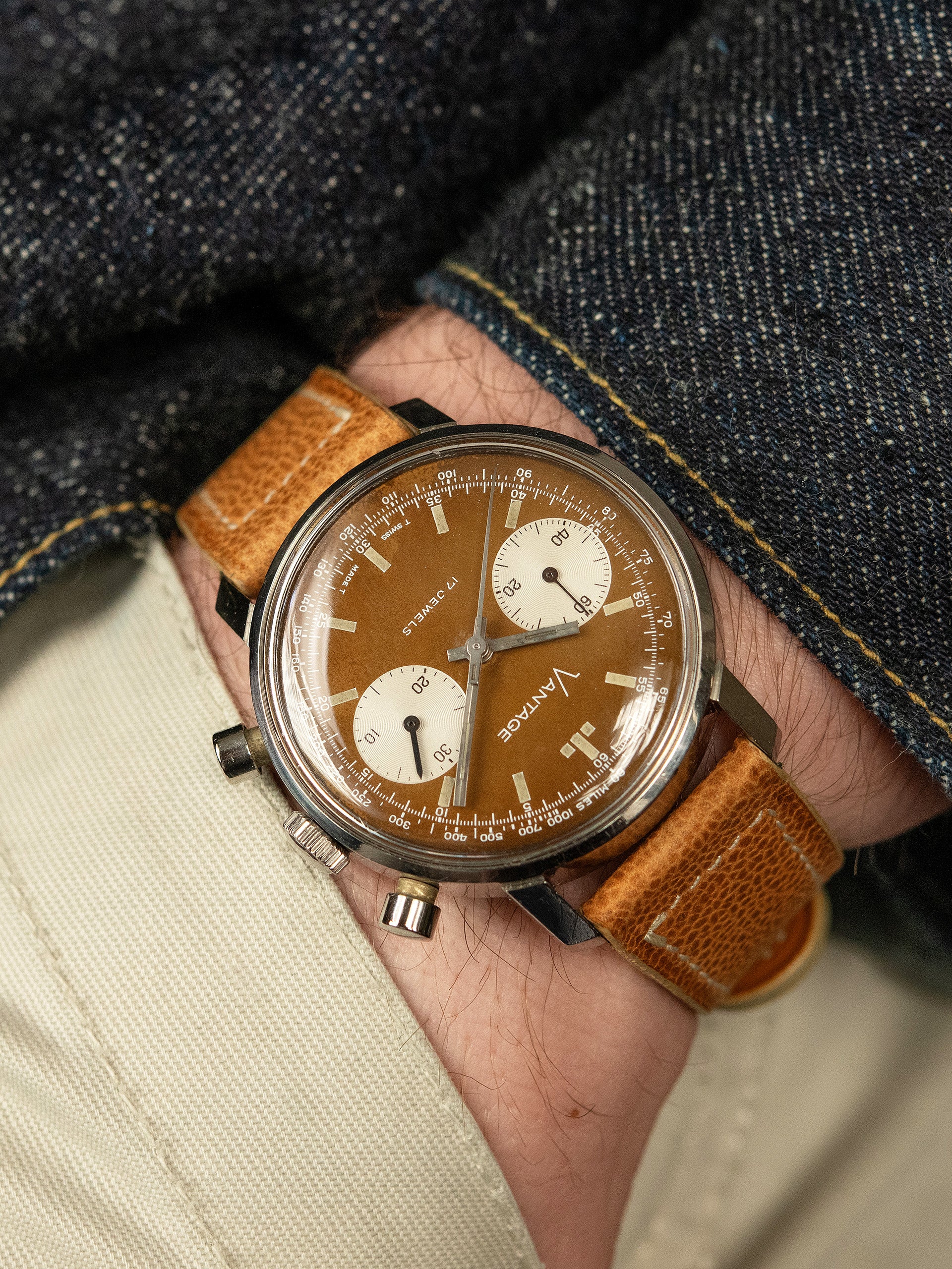 Tropical 1960s Vantage 'Hamilton' Chronograph "Valjoux Cal. 7733"