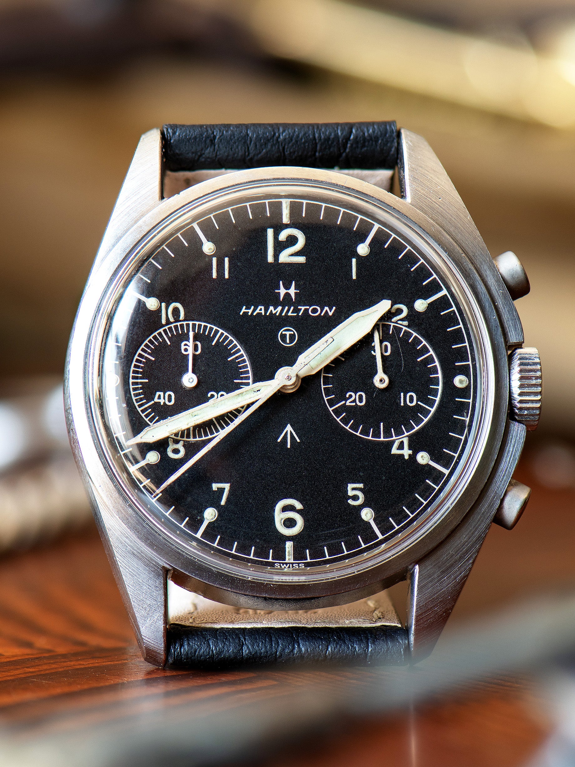 1970s Hamilton Royal Navy Pilots Chronograph "Valjoux Cal. 7733"
