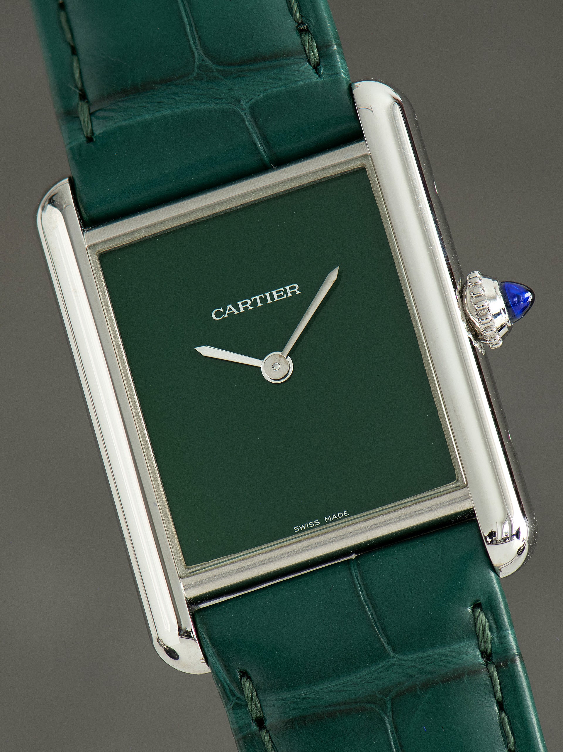 2022 Cartier Tank Must (Ref. 4323 / WSTA0056) Green Dial W/ Full Set