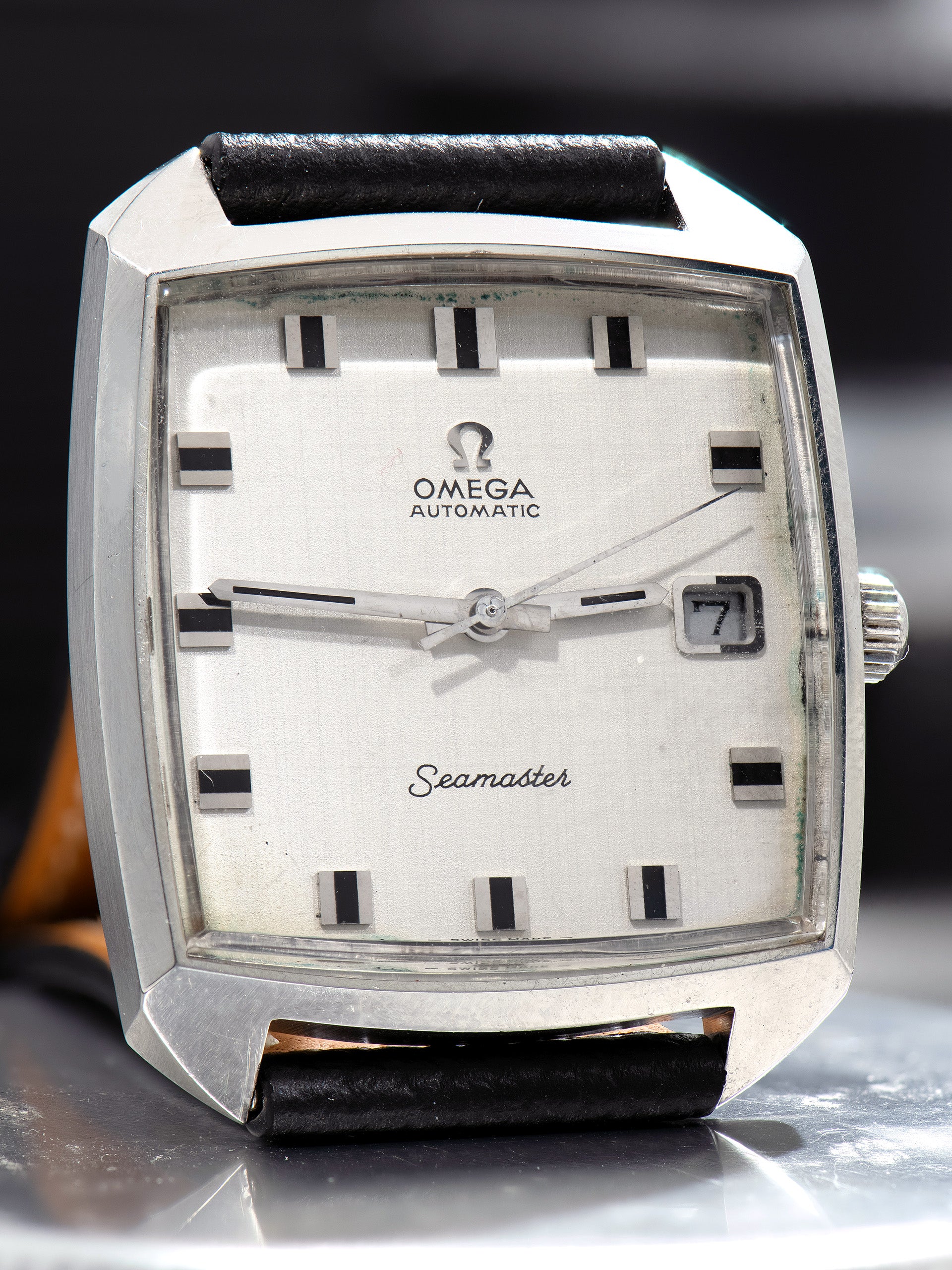 1972 Omega Seamaster Automatic Square Case (Ref. 166.042) Linen Dial