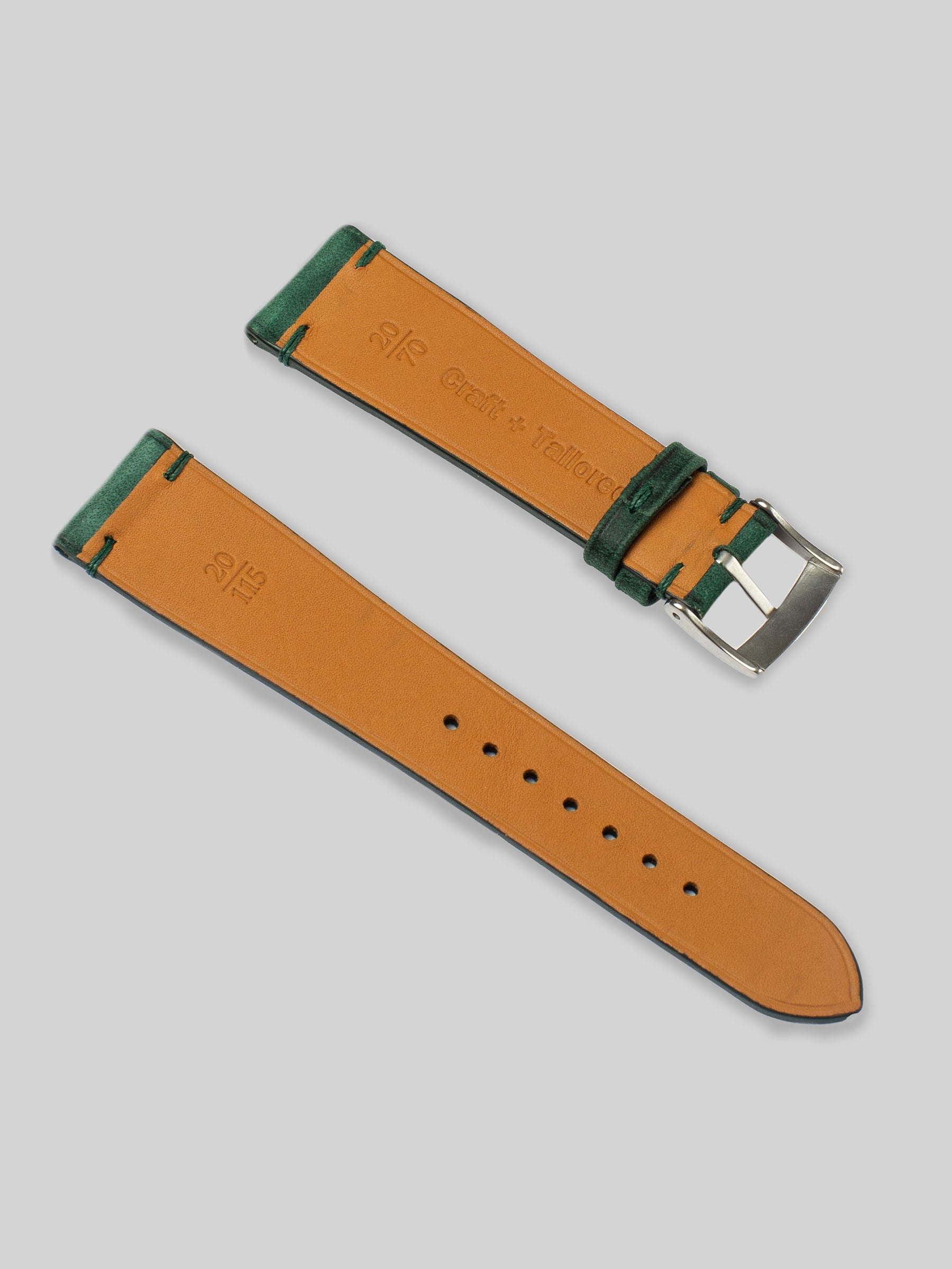 Horse Hide Leather Watch Strap - Emerald