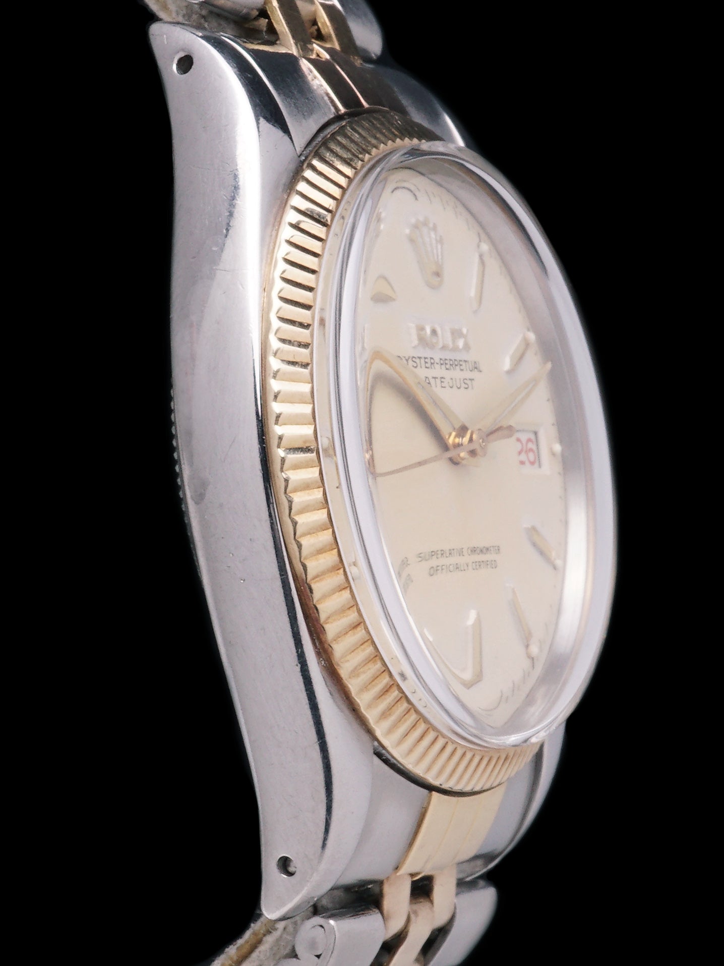 1957 Rolex Two-Tone Datejust (Ref. 6605) W/ Roulette Date Wheel