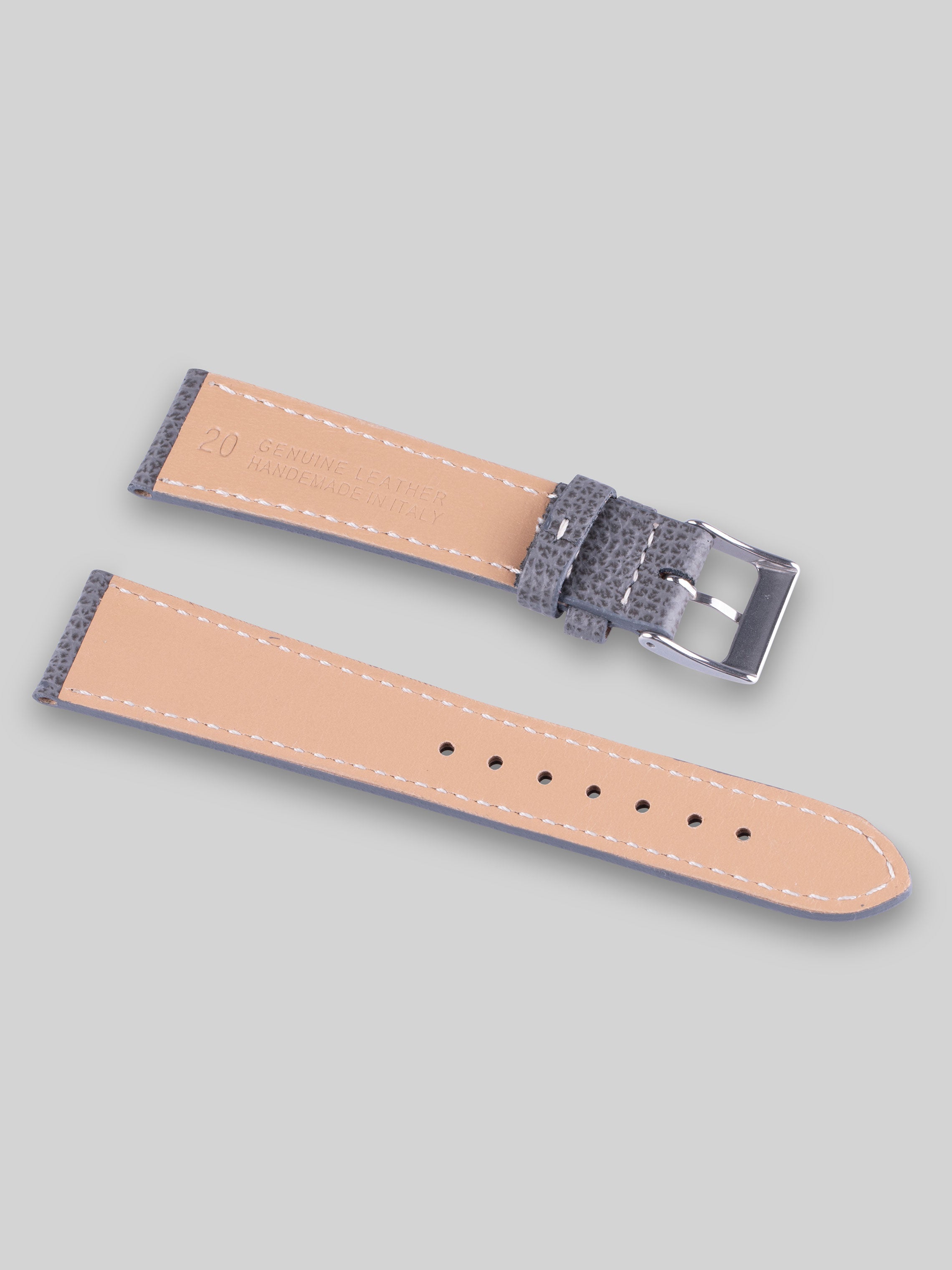 Textured Calfskin Watch Strap - Carbon