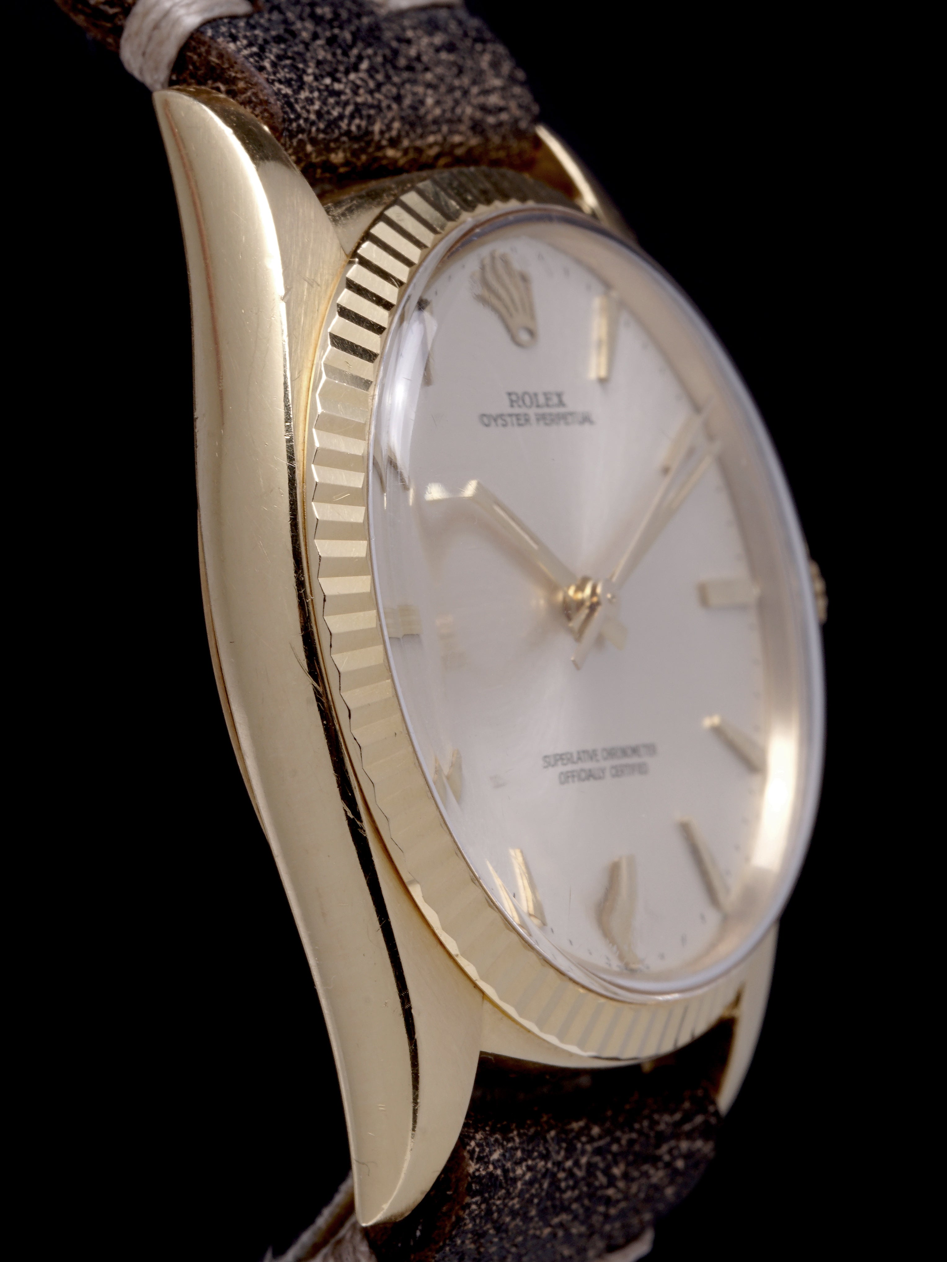RARE 1966 Rolex Oyster-Perpetual (Ref. 1013) 18K YG "Oversized Case"