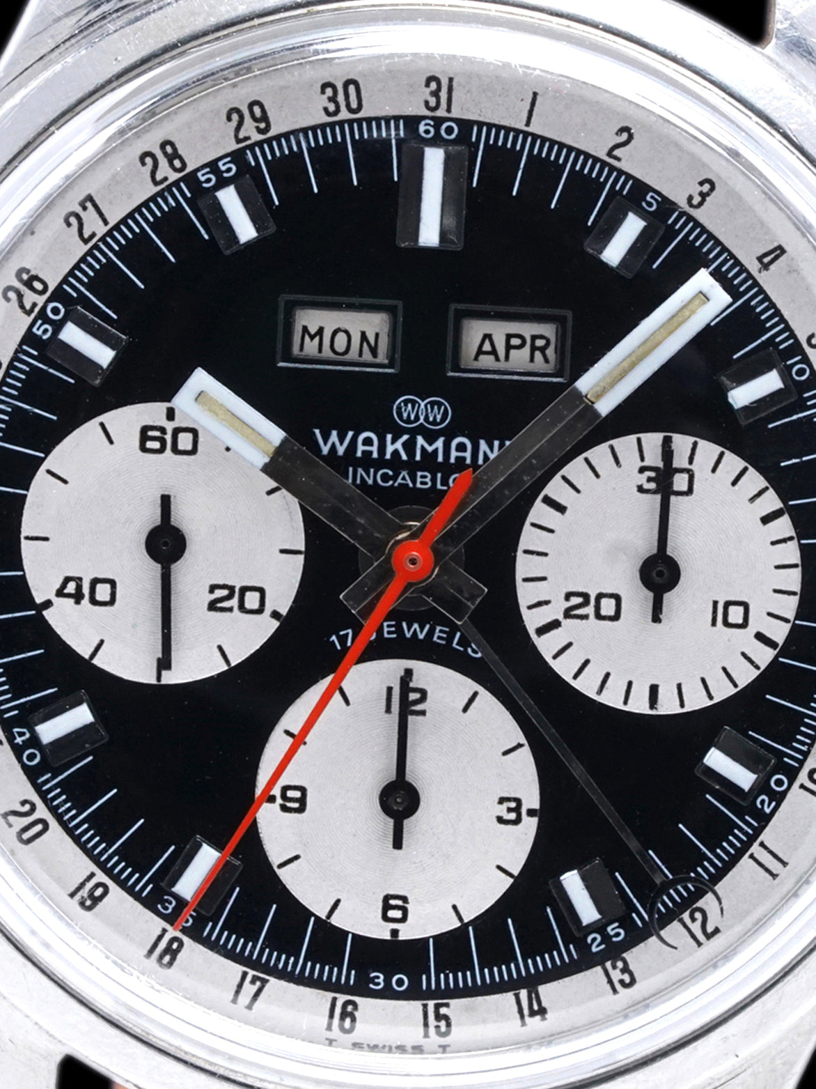 1970s Wakmann Triple Calendar Chronograph "Jumbo"