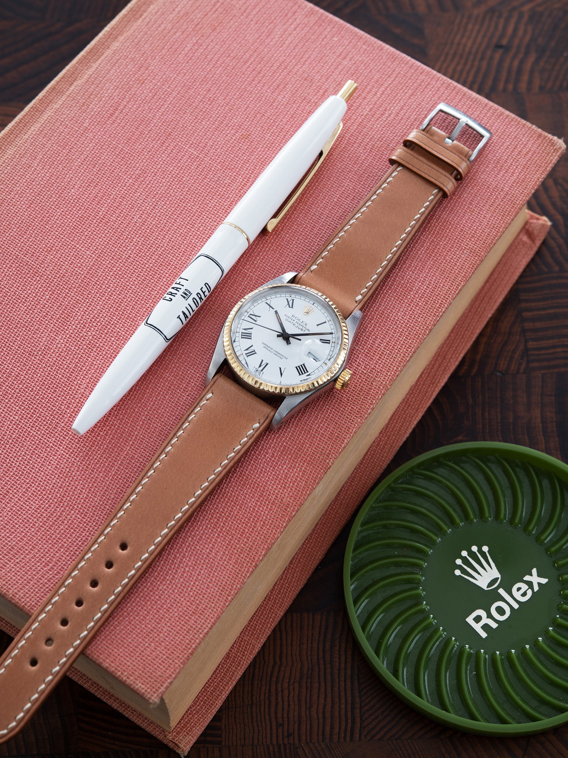 Shell Cordovan Leather Watch Strap - Natural