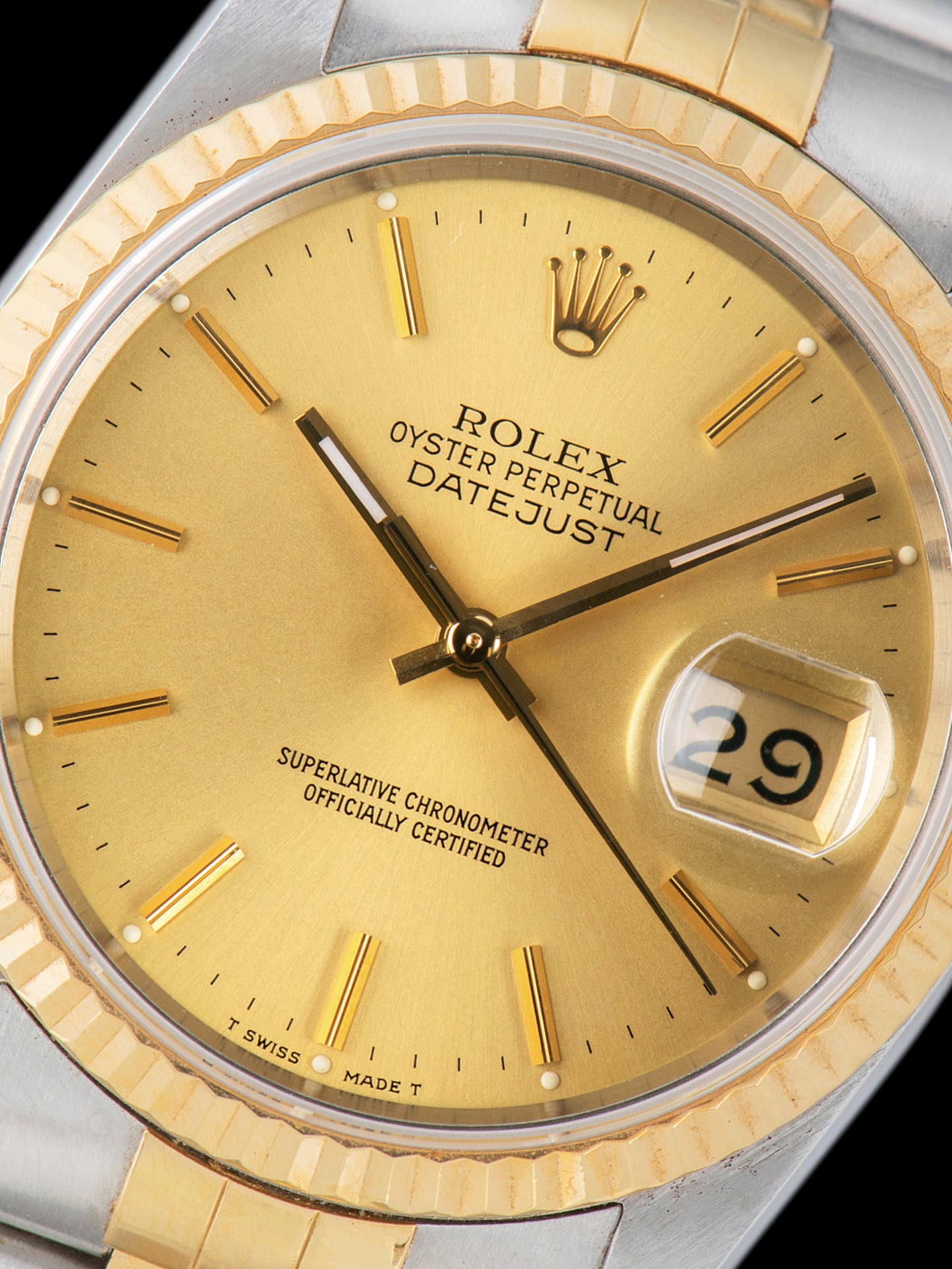 1988 Rolex Two-Tone Datejust (Ref. 16233) Champagne Dial W/ Box & Pape